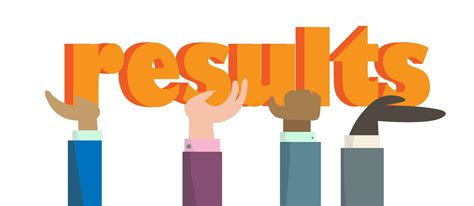 Hands Grasp The Word Results The Outcome Arises From Teamwork A
