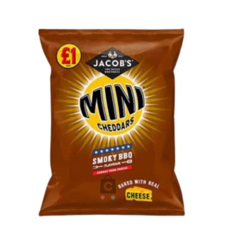 Jacobs Mini Cheddars Smoky Bbq Pmp 105g Chopbox