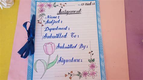 How To Write An Assignment For University Cover Page Design