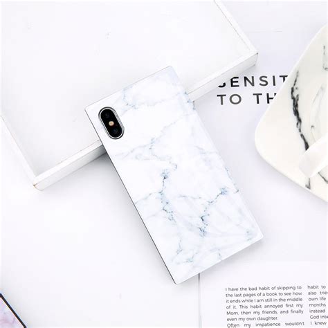Glossy Marble Rectangular Iphone Case Casealy