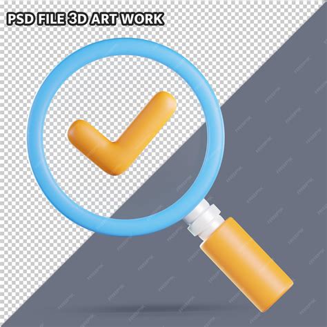 Premium Psd Vertify 3d Icon