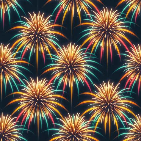 Premium Photo A Seamless Pattern Of Fireworks