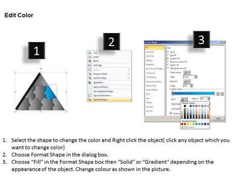 PowerPoint Process Graphic Triangle Puzzle Ppt Template