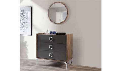 Bahar Ceviz Antrasit Sürgülü Yatak Odası Modernev Mobilyaları Şık Mobilyalar