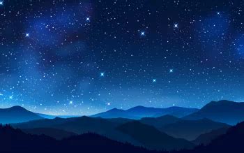 Starry Sky Wallpaper Dark Blue Night Sky Wallpaper Mural Hovia