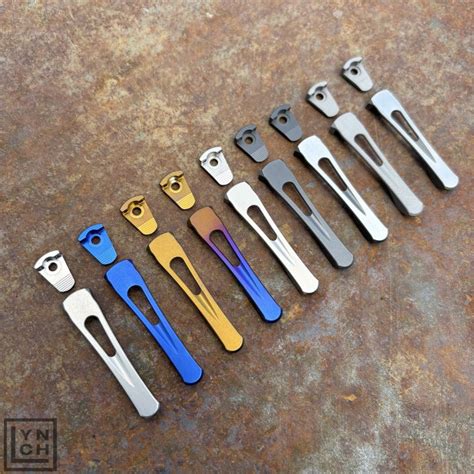 Usa Made Deep Carry Titanium Pocket Clips For Folding Knives