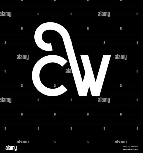 Cw Letter Logo Design On Black Background Cw Creative Initials Letter Logo Concept Cw Letter