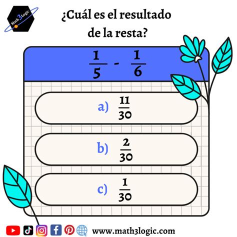 Ejercicios Interactivos Suma Y Resta De Fracciones Con Diferente