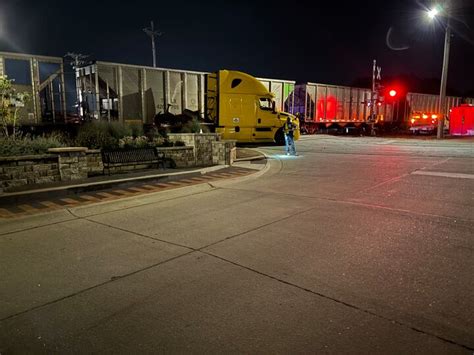 Freight Train Crashes Into Semi Truck Causing Lengthy Amtrak Delay