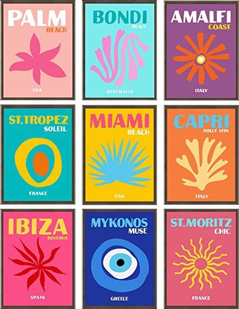 Preppy Room Decor Preppy Poster Prints For Bedroom Decoration Set Of