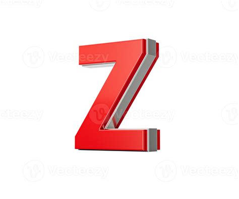 Vibrant Red Capital Letter Z Gleams With Its Sleek Design Bold Font