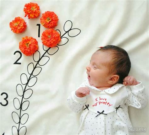 عکس ایده برای یک ماهگی نوزاد عکس نودی