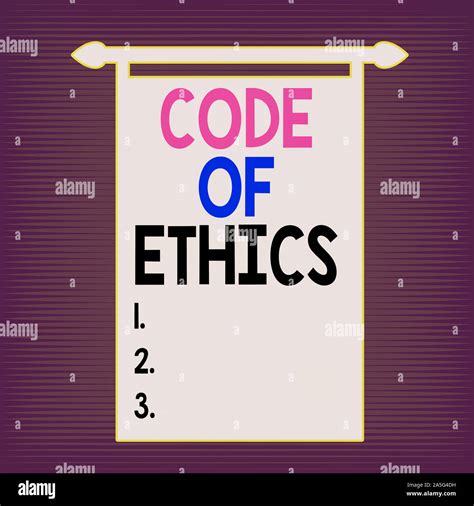 Writing Note Showing Code Of Ethics Business Concept For Basic Guide For Professional Conduct
