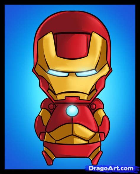 Iron Man Cartoon Drawings How To Draw Iron Man Easy Step By Step