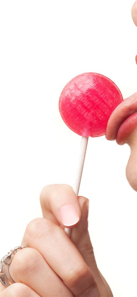 Download Wallpaper Woman Sweet Candy Tongue Section Miscellanea In