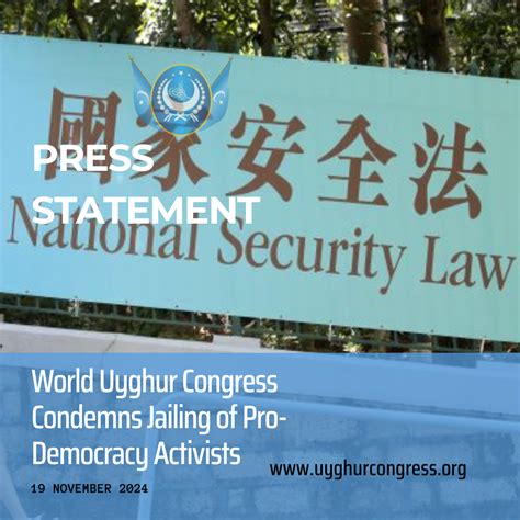 Press Statement World Uyghur Congress Condemns Jailing Of Pro