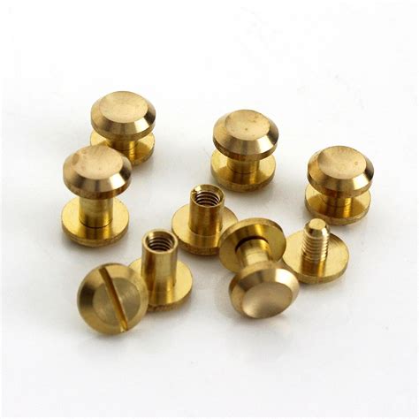 10pcs Solid Brass Concave Head Binding Chicago Scr Vicedeal