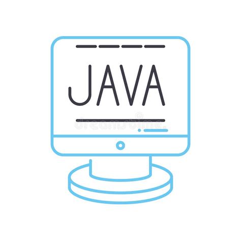 Java Line Icon Outline Symbol Vector Illustration Concept Sign Stock