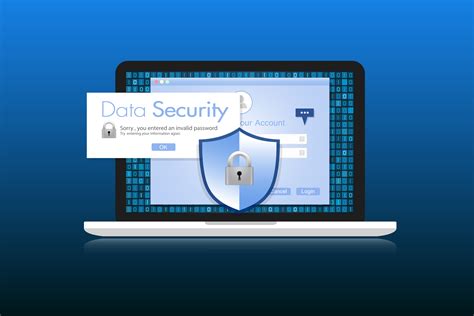 Concept Is Data Security Shield On Labtop Protect Sensitive Data