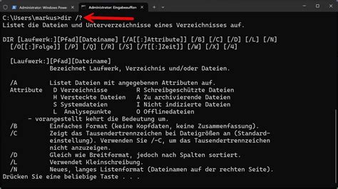 Windows Cmd Dir Für Ein Bestimmtes Verzeichnis Verwenden