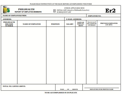 Philhealth Fillable Form Printable Forms Free Online