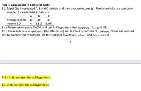 Part Ii Calculations 4 Points For Each 11 Taipei
