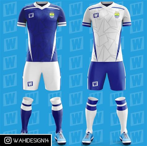 Blue And White Soccer Team Uniforms