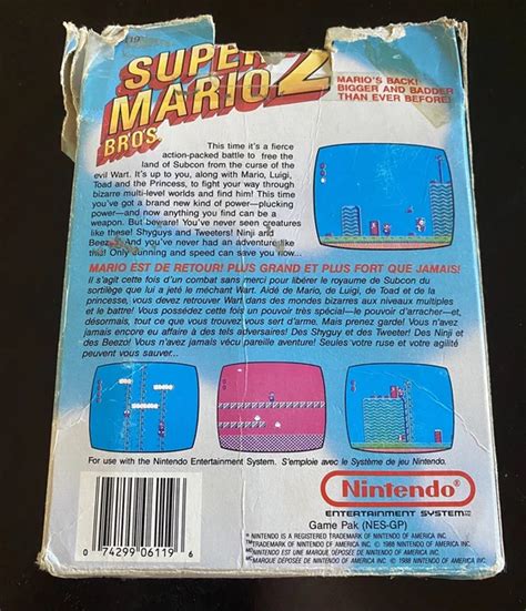 Super Mario Bros 2 Nes 1988 Complete In Box Cib Tested And Works