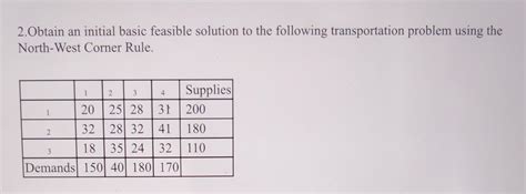 2obtain An Initial Basic Feasible Solution To The