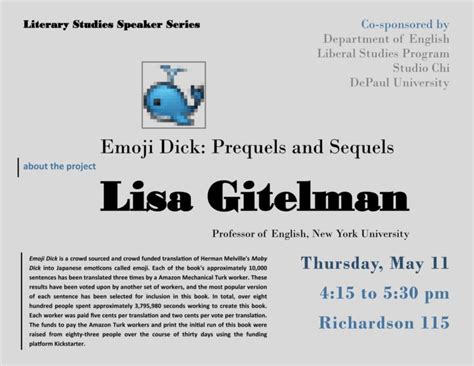 May 11 Emoji Dick With Lisa Gitelman Ex Libris