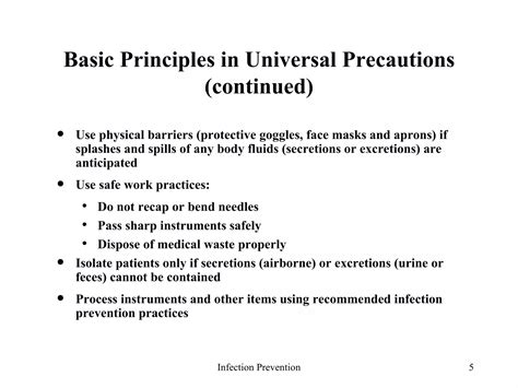 04 Universal Precaution Infection Prevention Ppt