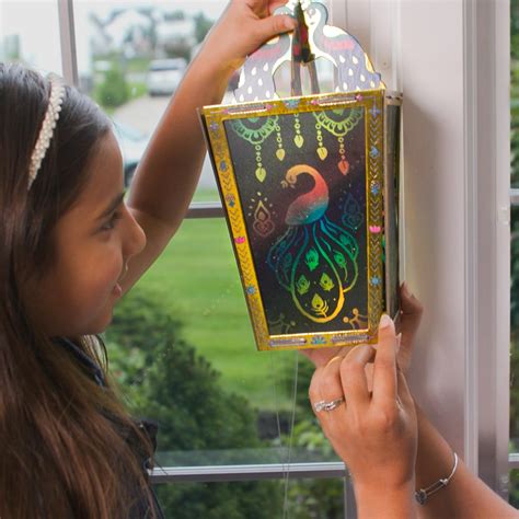 Rangoli Mandala Scratch Art Lantern Kit Spundhann