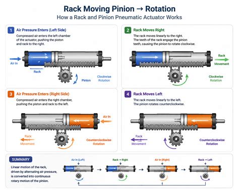 Pneumatic Air Actuators Types Working Principles And Applications