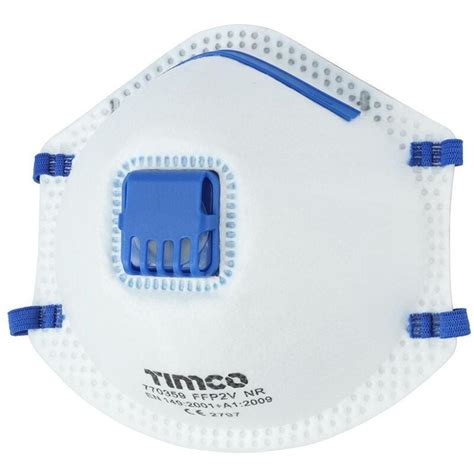 Timco Ffp2 Moulded Mask With Valve One Size Box Of 10