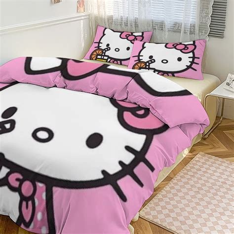 Hello Kitty Comforter Set With Sheets 3 Piece Bedding Includes Pillow