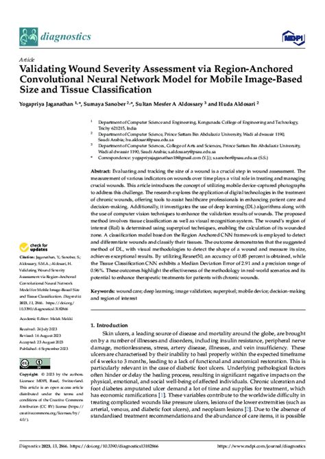 Pdf Validating Wound Severity Assessment Via Region Anchored