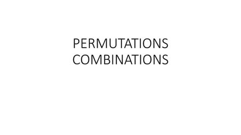 Permutations Pdf