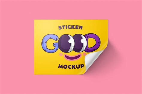Free Rectangle Sticker Mockup Psd Psfiles