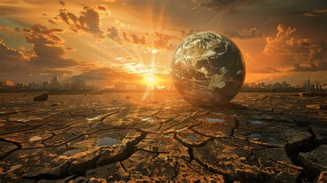 Concept Of Global Temperature Rising And Global Warming Background