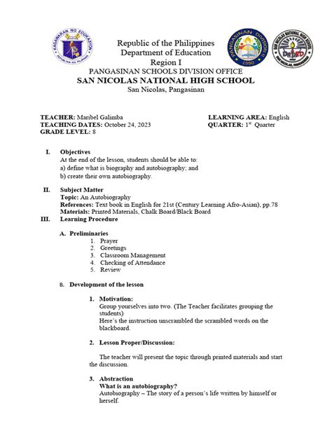 Lp Autobiography Pdf Teachers Cognitive Science