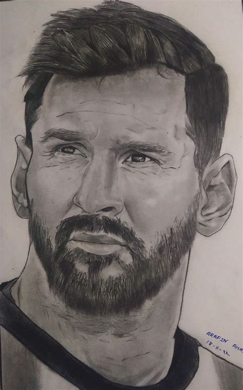 Lionel Messi Pencil Sketch Artwork Disegni Semplici Schizzi Ritratto