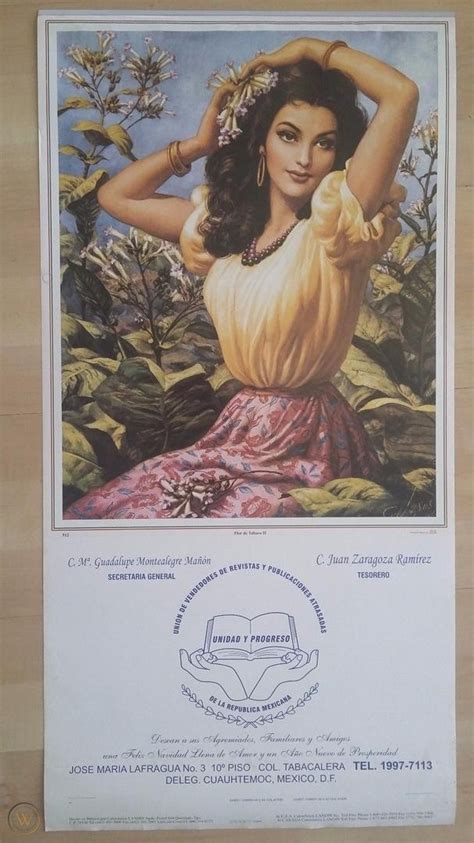 Vintage Traditional Mexican Calendar Art Jesus Helguera Beautiful Lady