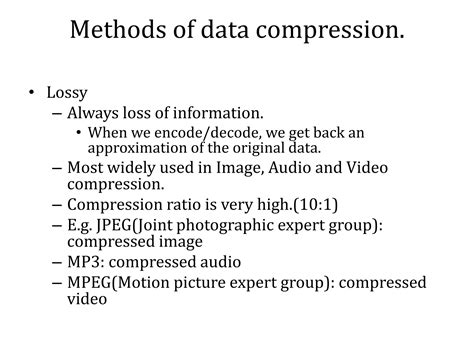 Data Compression Ppt