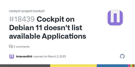 Cockpit On Debian 11 Doesnt List Available Applications · Issue 18439 · Cockpit Project