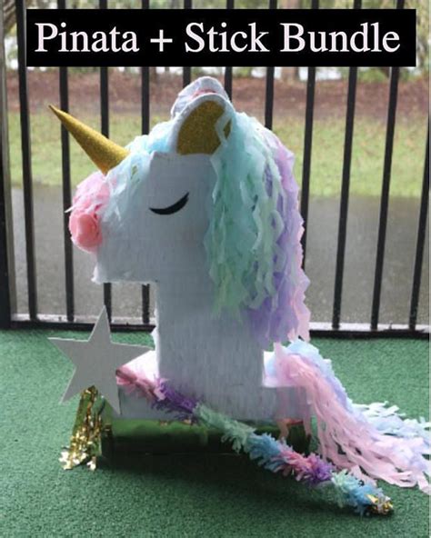 Personalized Unicorn Number Piñata Party Decor Etsy Unicorn Theme