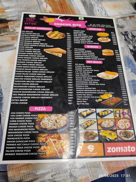 Menu At Snacks Bite Navi Mumbai