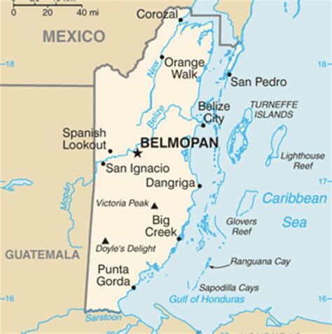 Belize Map Mexico