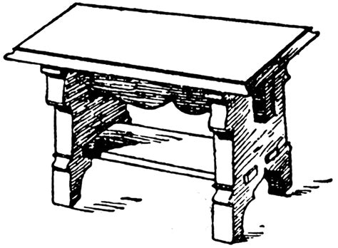 Middle Ages Bench Clipart Etc