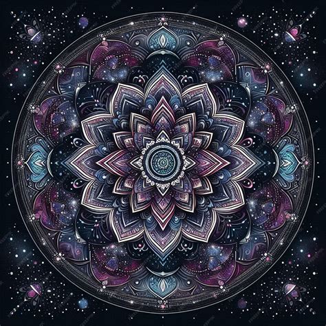 Mandalas With A Cosmic Theme Featuring Patterns Inspired By Galaxies