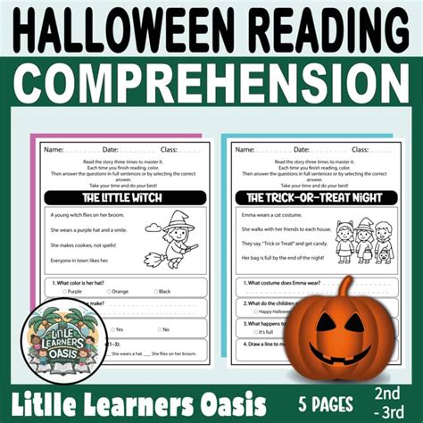 Halloween Reading Passages With Comprehension Questions Printable Ela